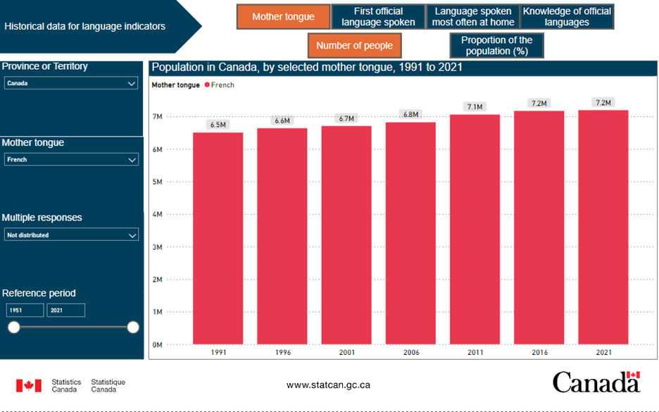 Languages statistics