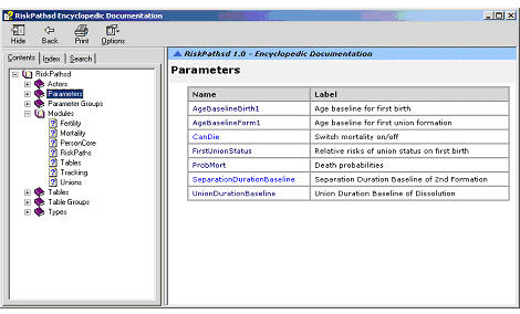 Exploring the Modgen application RiskPaths
